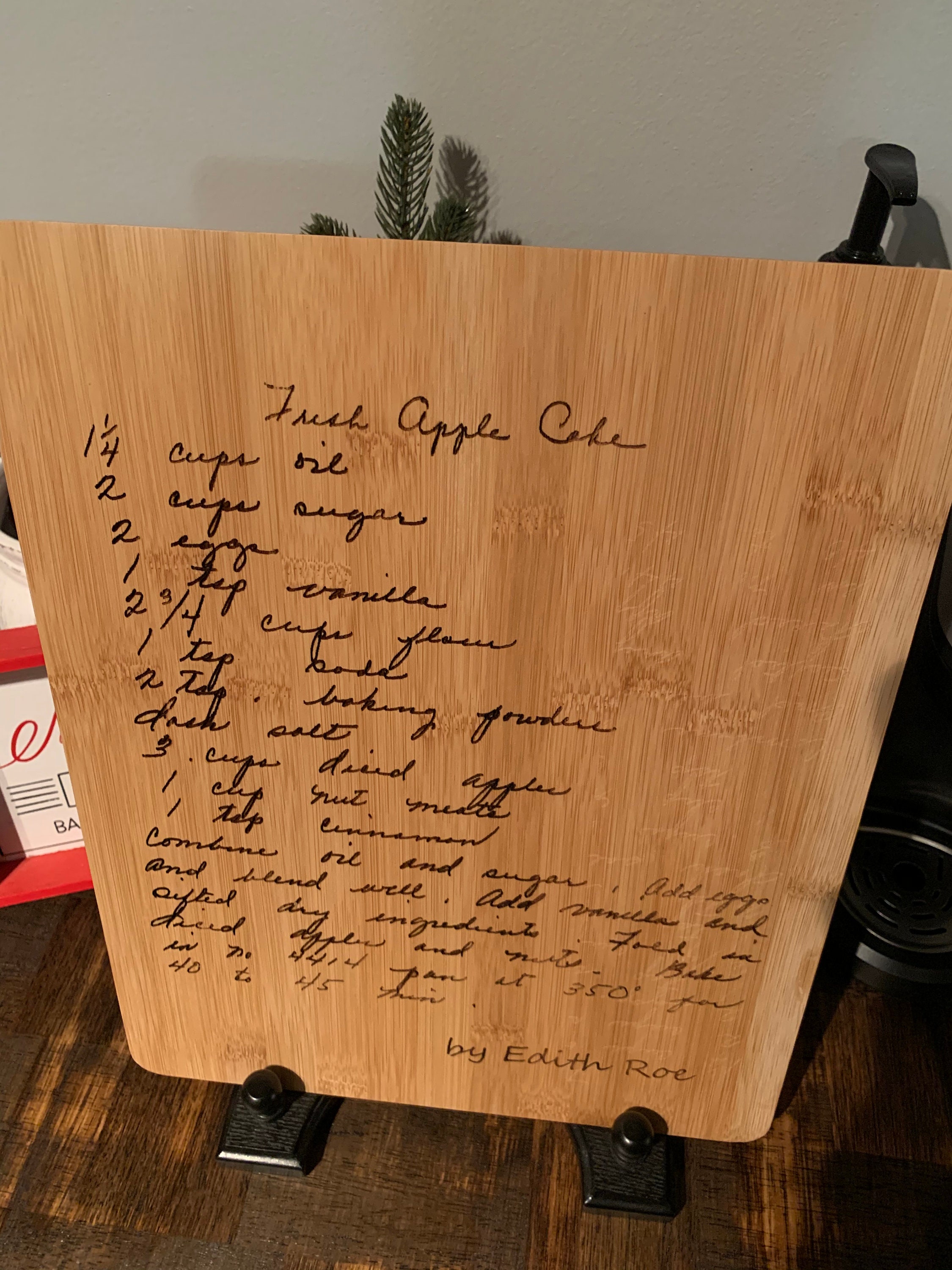 Handwritten Recipe Engraved Cutting Board - Etsy