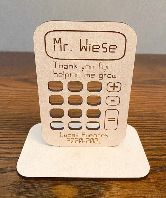 Custom Engraved Teacher Thank You Calculator Appreciation | Etsy