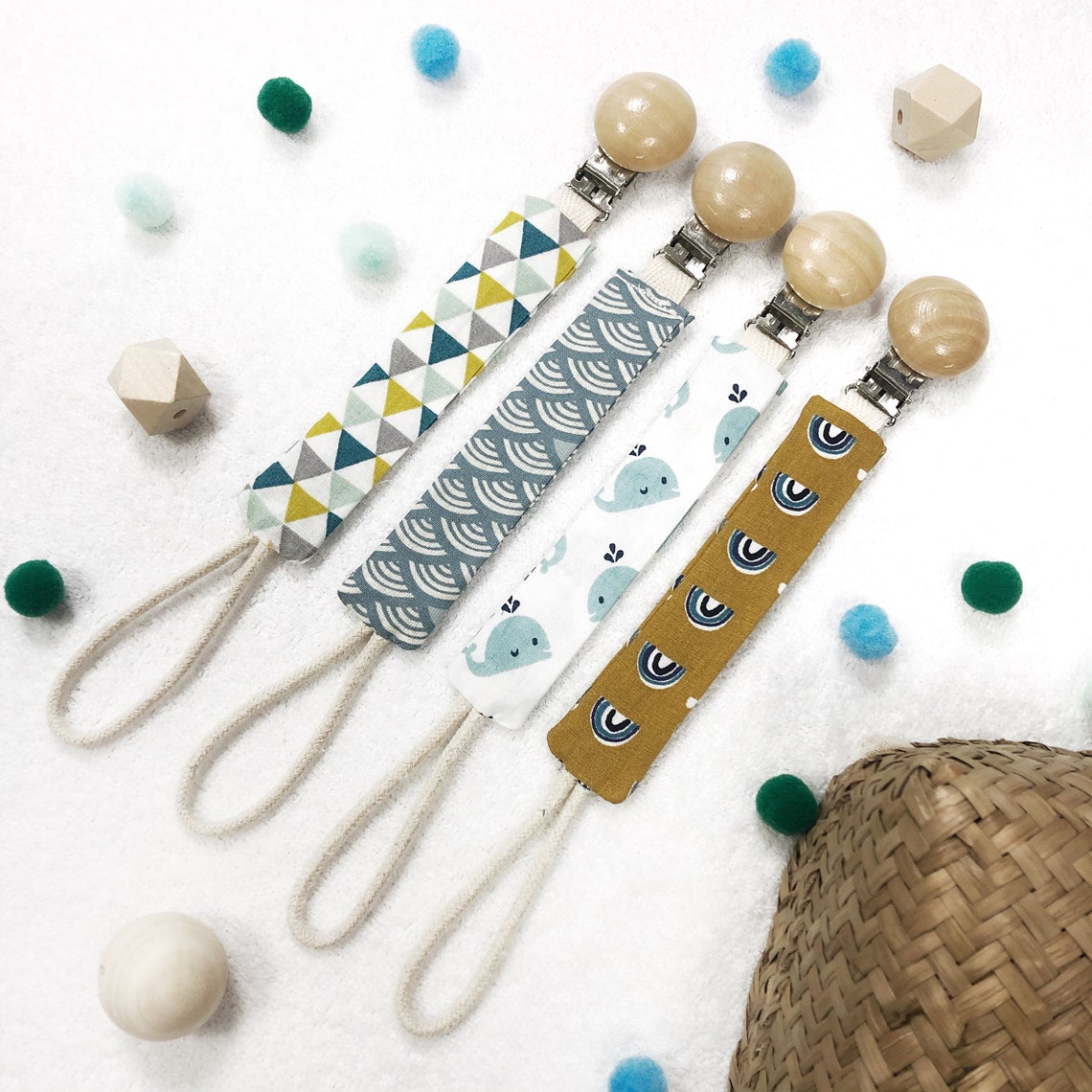 Attache tétine tissu / Accroche tétine / Attache sucette | Etsy France