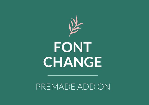Font Change Add On Premade Logo Design Logo Branding | Etsy