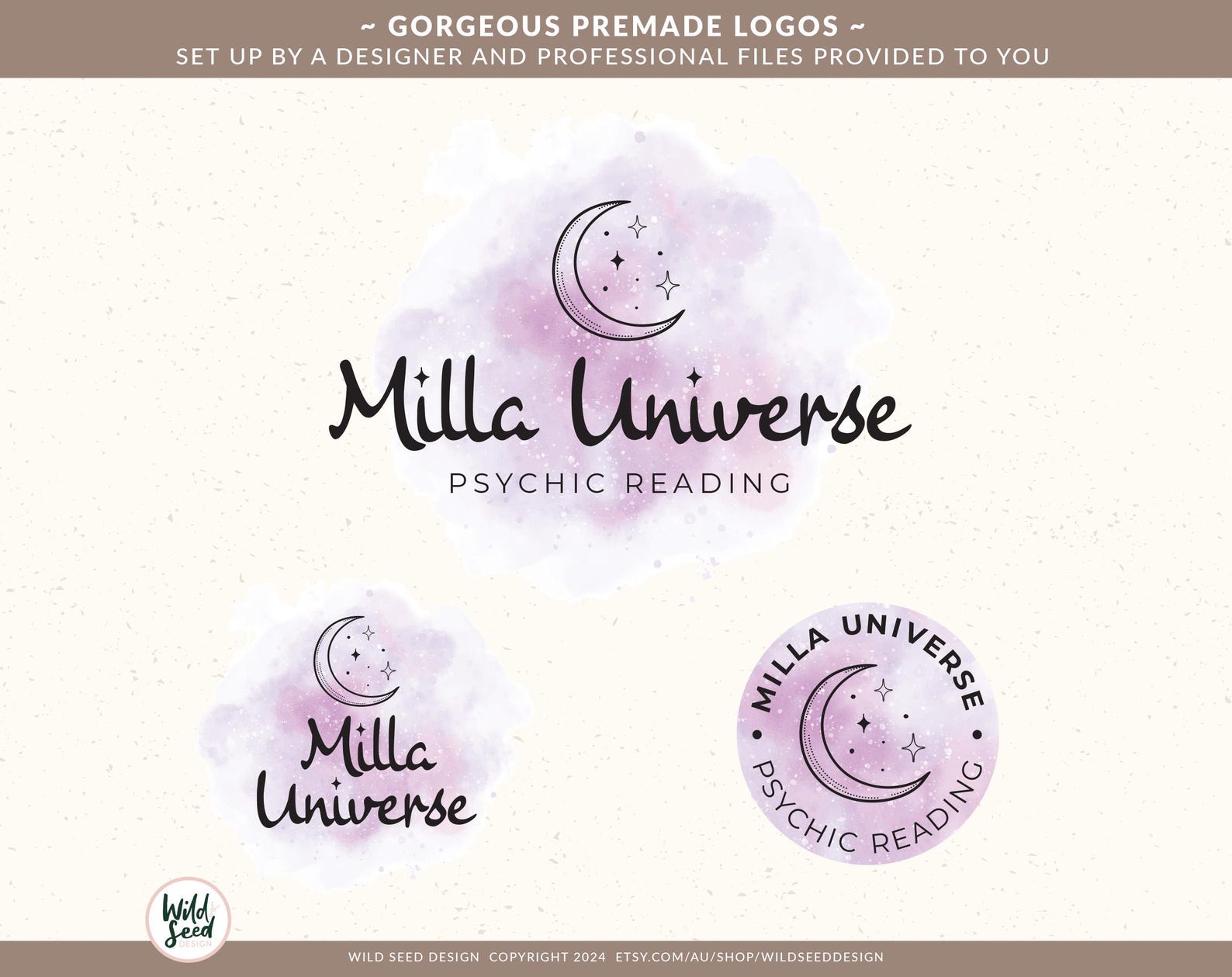 Premade Logo Design Psychic Reading Logo Spiritual Business Logo Tarot ...