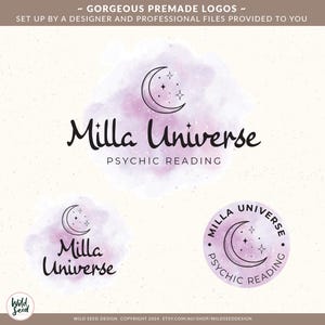 Premade Logo Design Psychic Reading Logo Spiritual Business Logo Tarot ...