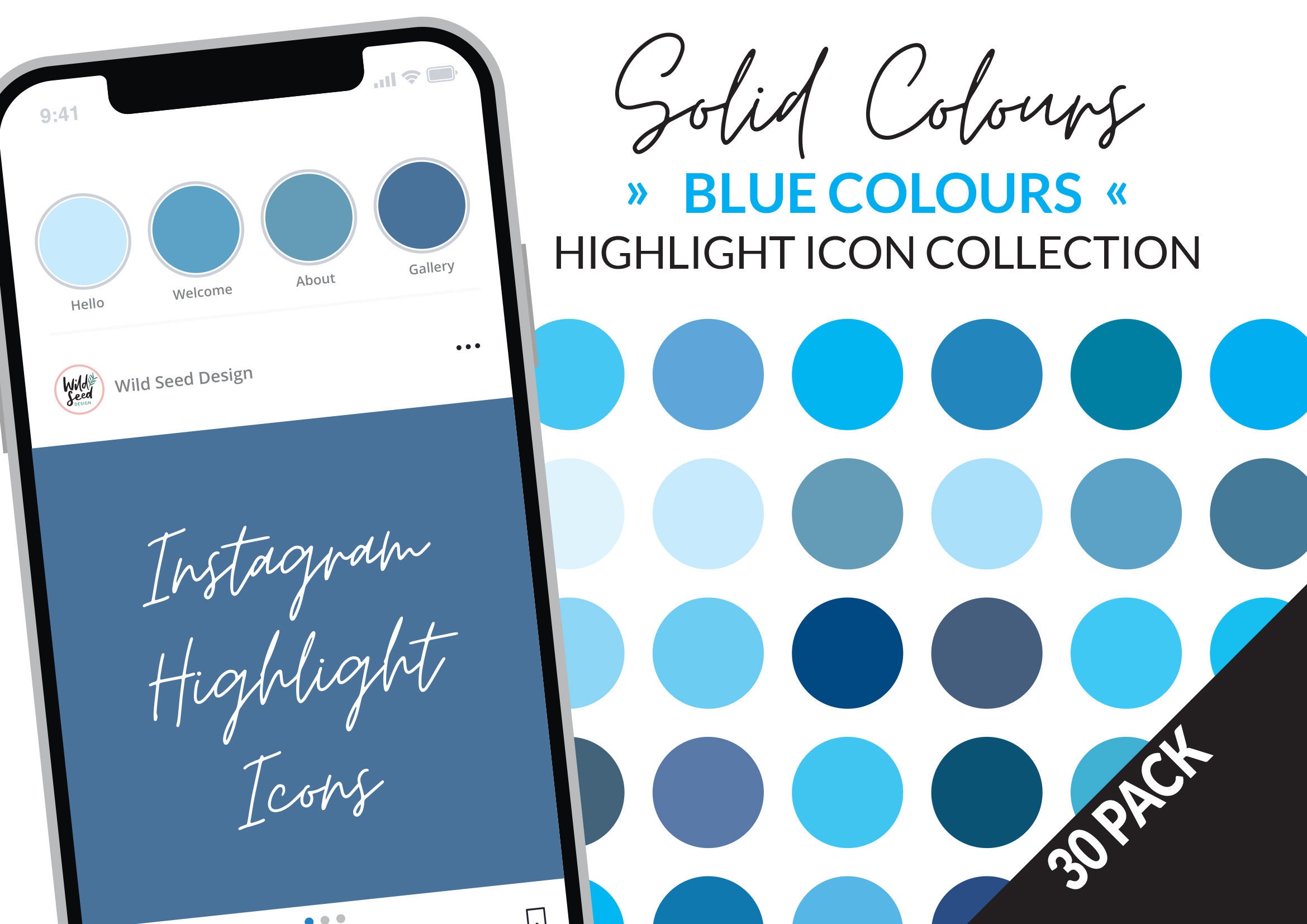 30 Instagram Story Highlight Icon Covers Blue Color Icons Blue Colour ...