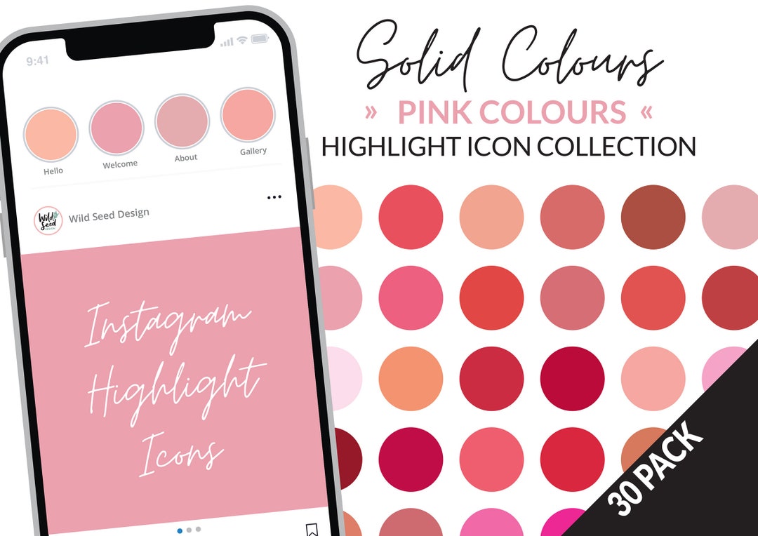 30 Instagram Story Highlight Icon Covers Pink Color Icons Pink Colour ...