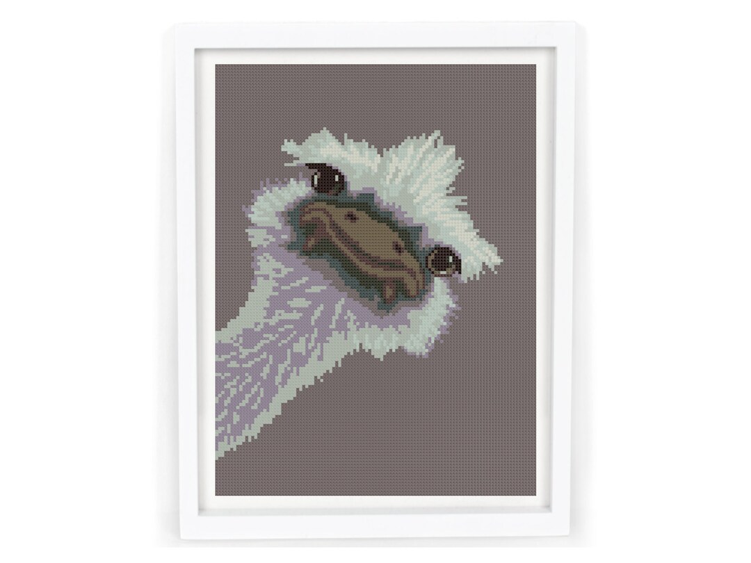 Cross Stitch Pattern Ostrich Pdf, Modern Counted Easy Cross Stitch ...
