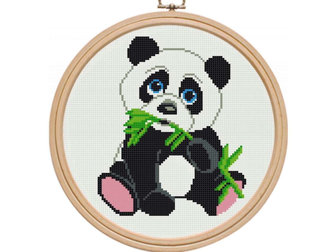 Cross Stitch Pattern Pdf Panda Cross Stitch Animal Cross | Etsy