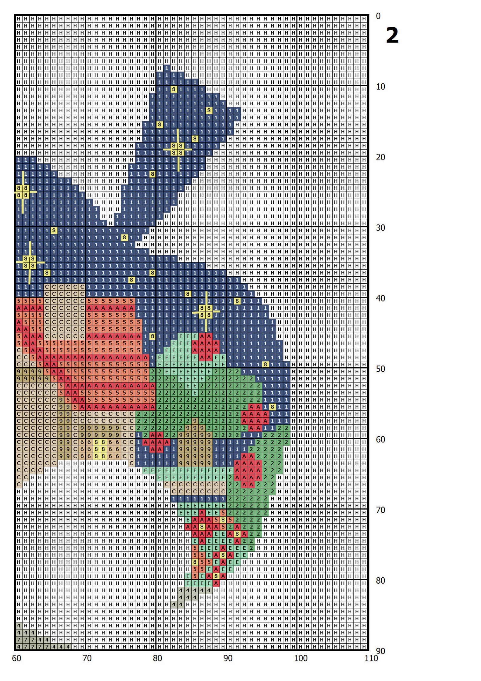 Cross Stitch Pattern PDF / Cute Counted Modern Easy Cross Stitch Design ...
