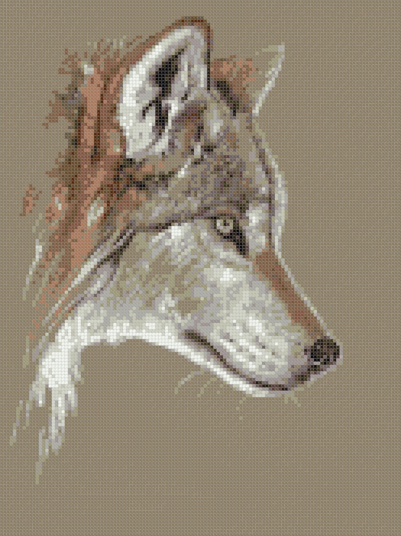Wolf Cross Stitch Pattern Pdf Modern Cross Stitch Pattern - Etsy