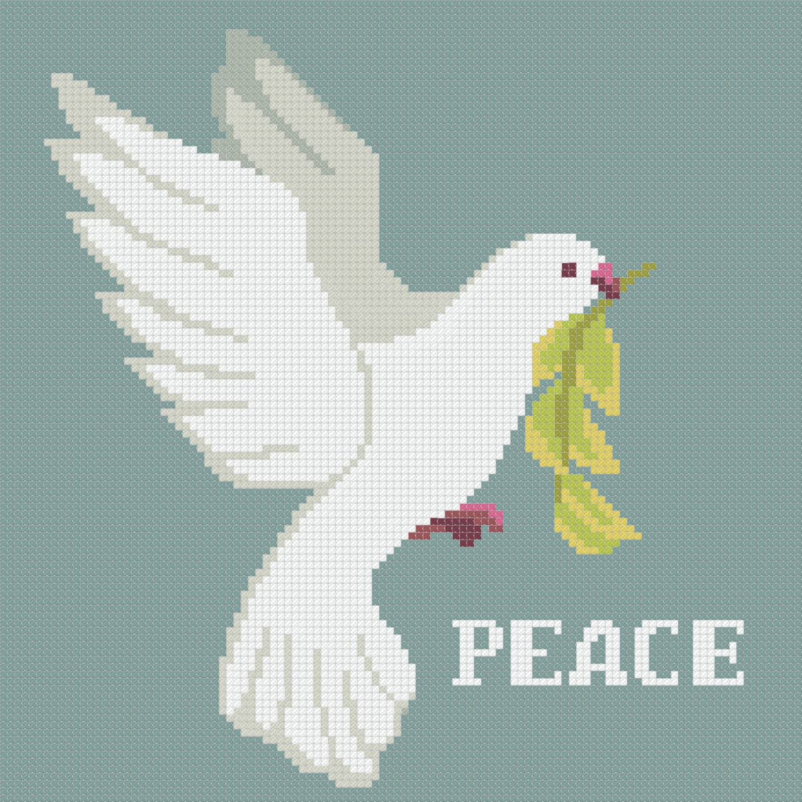 Cross Stitch Pattern Pdf White Dove Modern Counted Easy Cross - Etsy