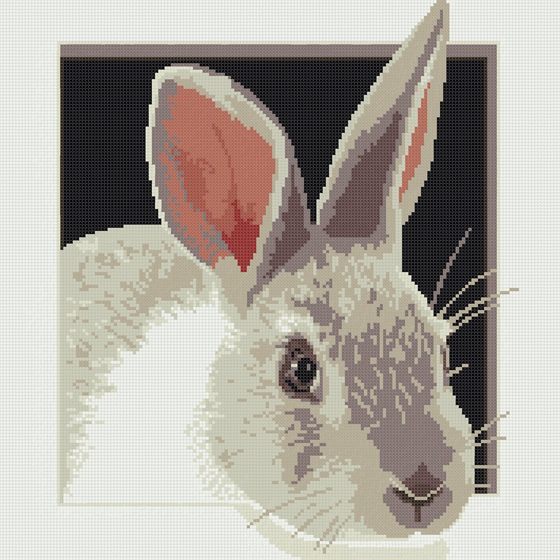 Cross Stitch Pattern Pdf Rabbit Cross Stitch Modern Cross | Etsy