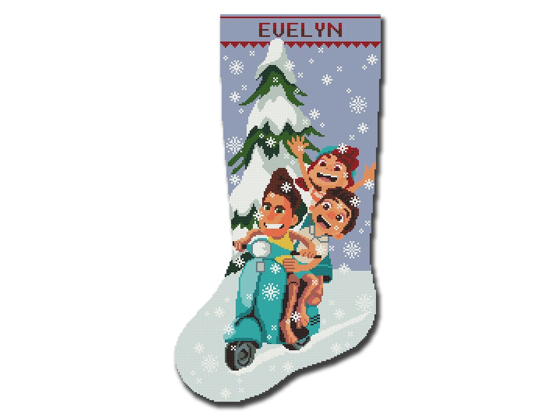 Cross Stitch Pattern PDF, Personalized Christmas Stockings Modern ...