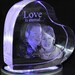 Personalised Lasered 3D Heart Photo Crystal 120x120x60mm - Etsy