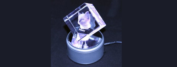 Personalised Lasered 3D Diamond Photo Crystal 60x60x60mm | Etsy