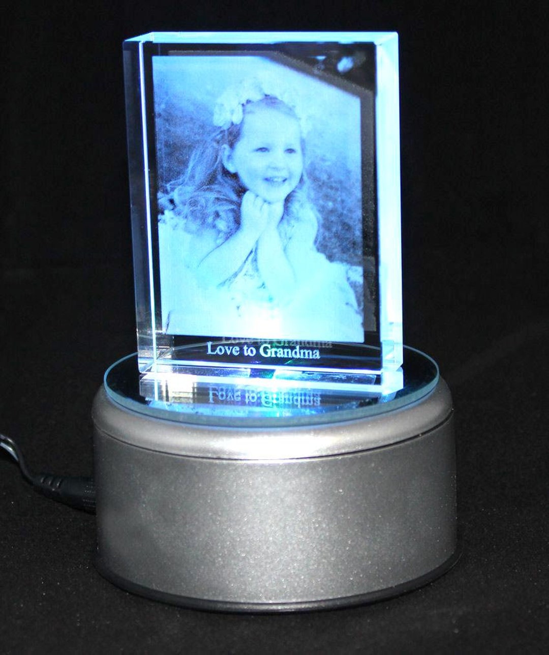 Medium Personalised Lasered 2D Photo Crystal 80x60x20mm - Etsy