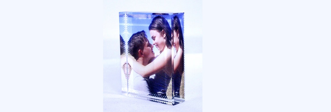 Personalised Small Rectangular Photo Crystal Glass Block - Etsy