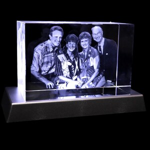 Personalised Lasered 3D Photo Crystal Extra Large 150x100x80mm ...