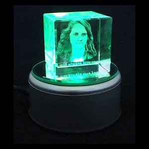 Personalised Lasered 3D Cube Photo Crystal Small 50x50x50mm - Etsy