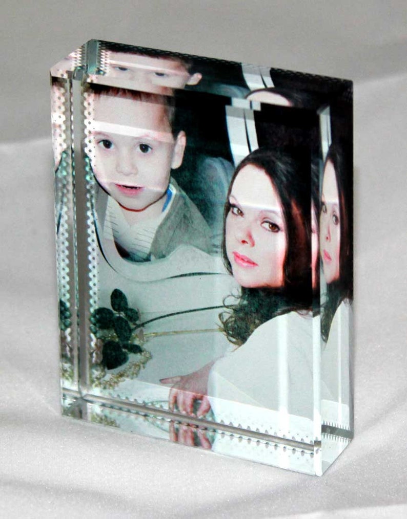 Personalised Small Rectangular Photo Crystal Glass Block - Etsy