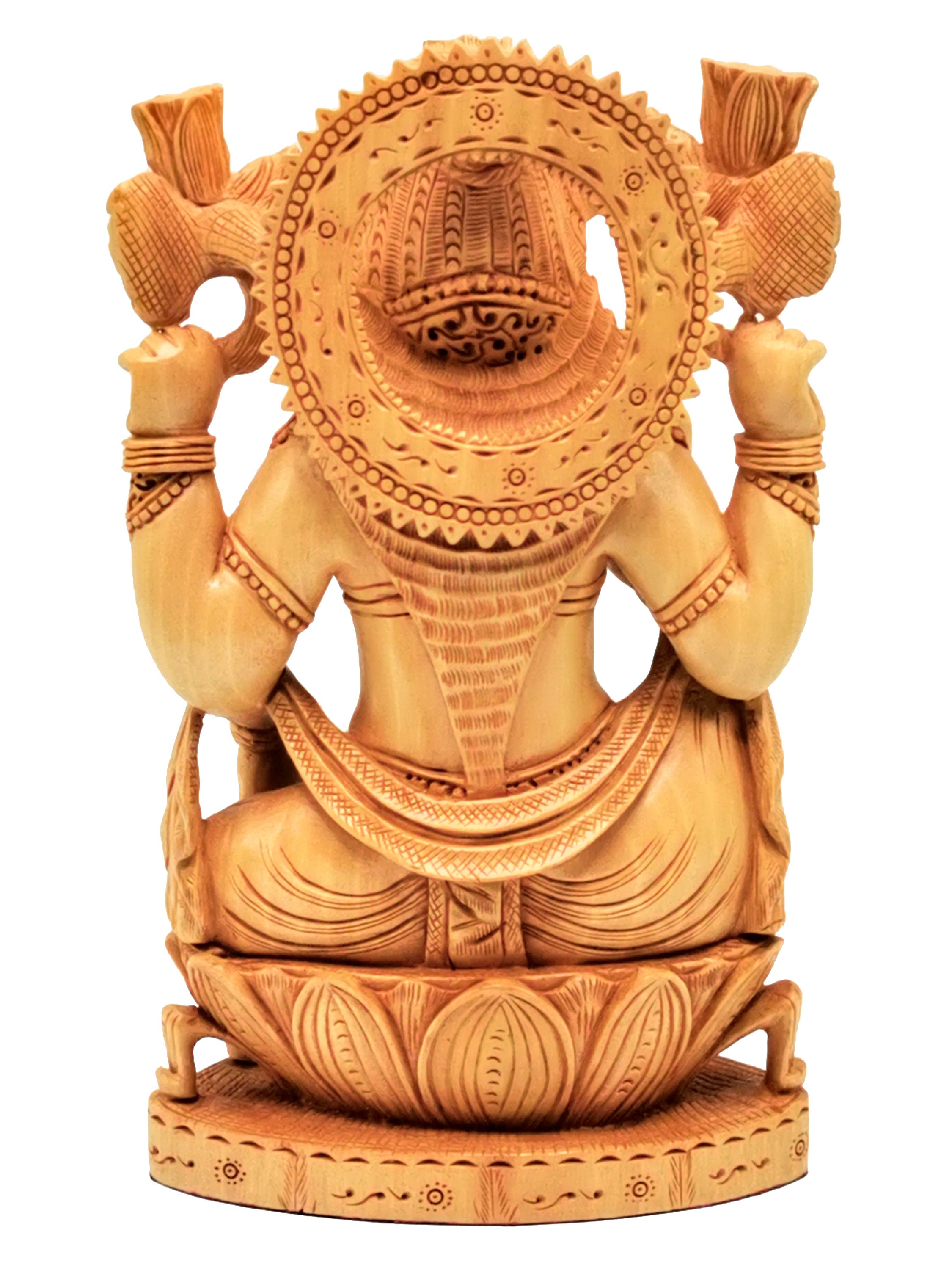 Lakshmi Statue in Wood Goddess Laxmi Idol/murti/carving in - Etsy