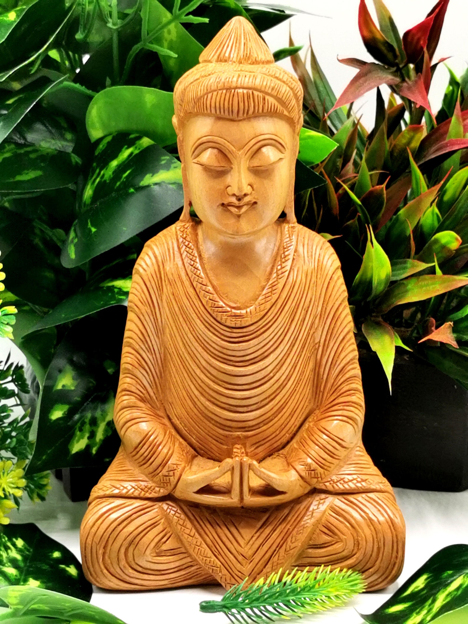 Buddha Handmade Carving in Wood Gautam Buddha Idol - Etsy