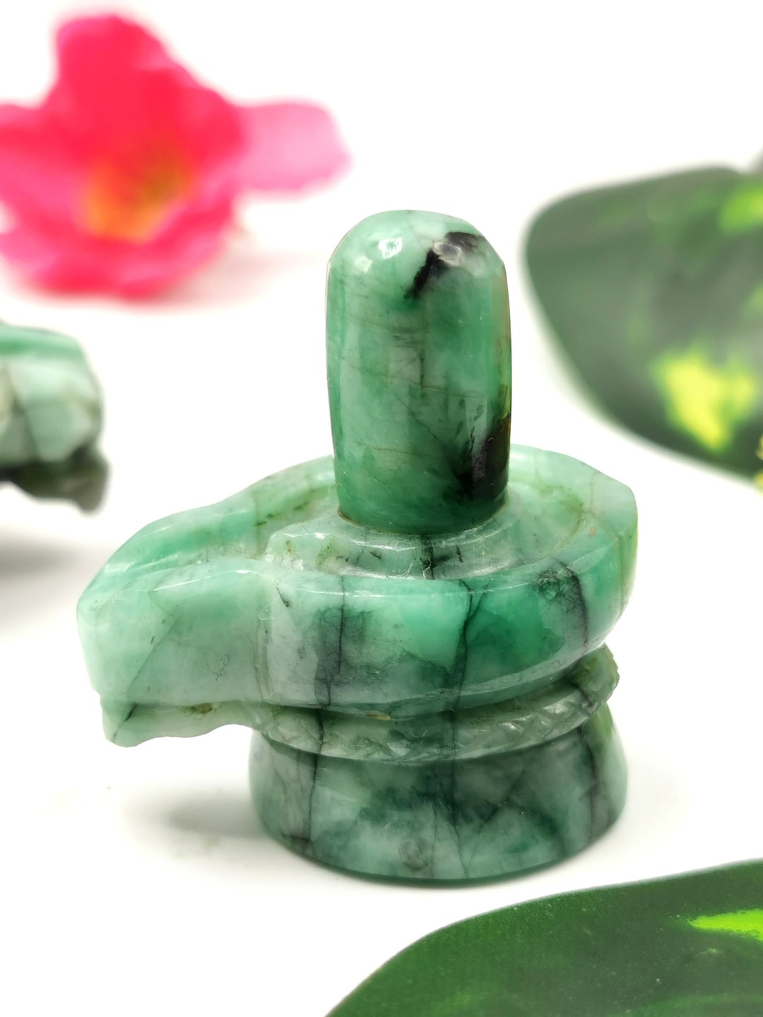 Breathtaking Natural Emerald Stone Lingam/shivling Energy/reiki/crystal ...