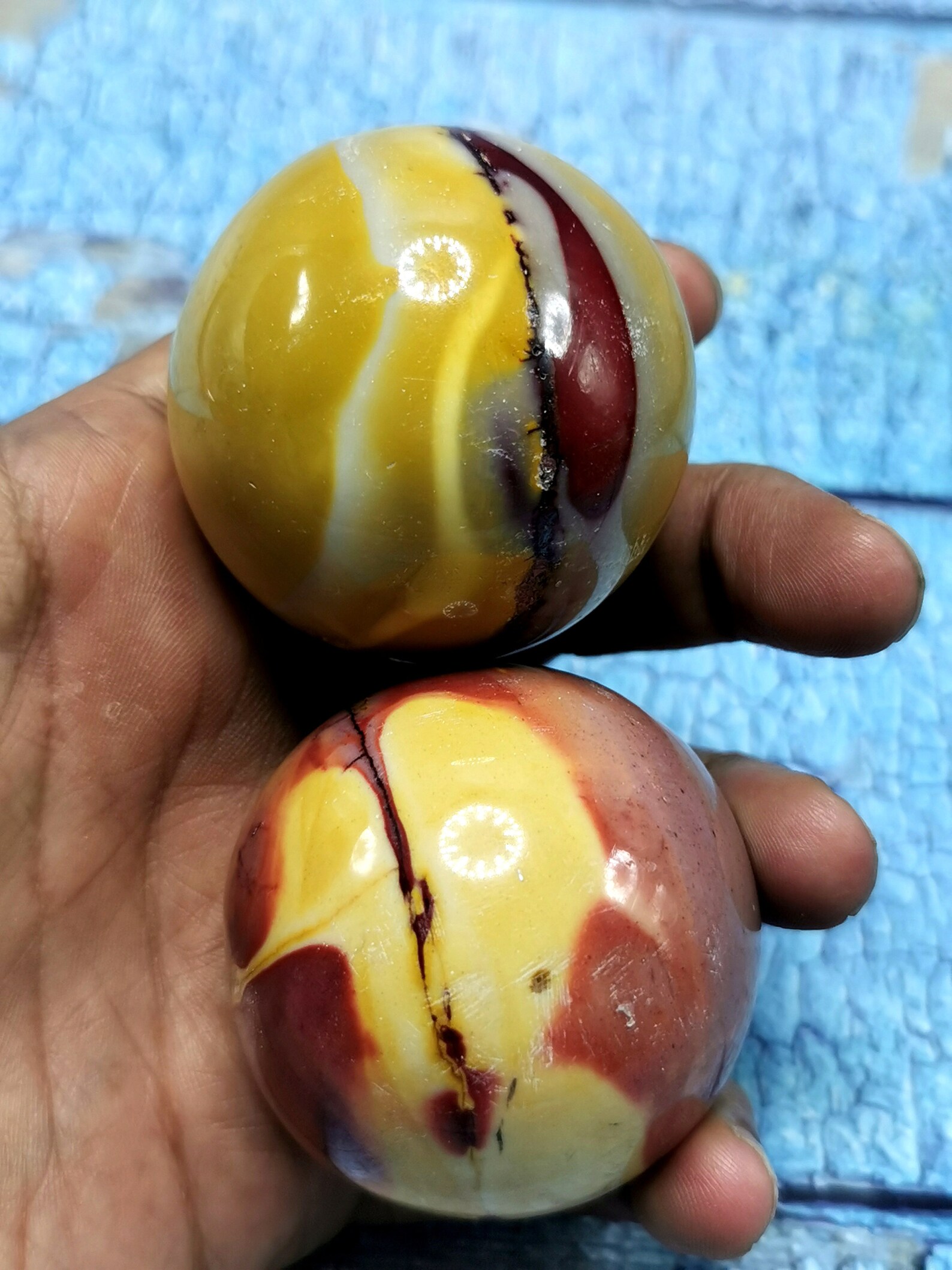 Mookaite Jasper Stone Sphere/ball - Energy/reiki/crystal Healing - 2 ...