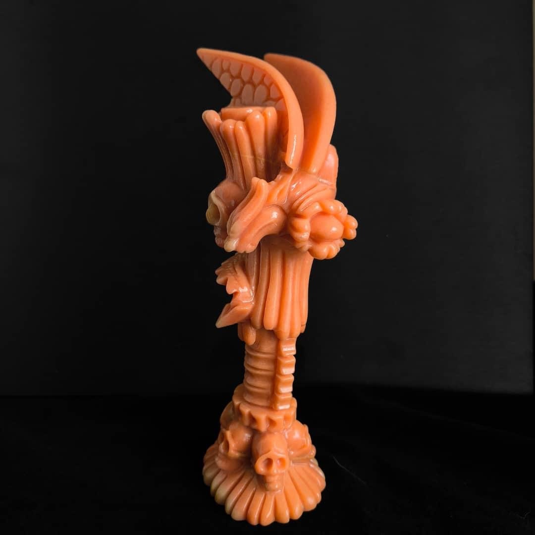 Sunstone Flying Dragon With Spread Wings Sitting on a Pillar of Skulls ...