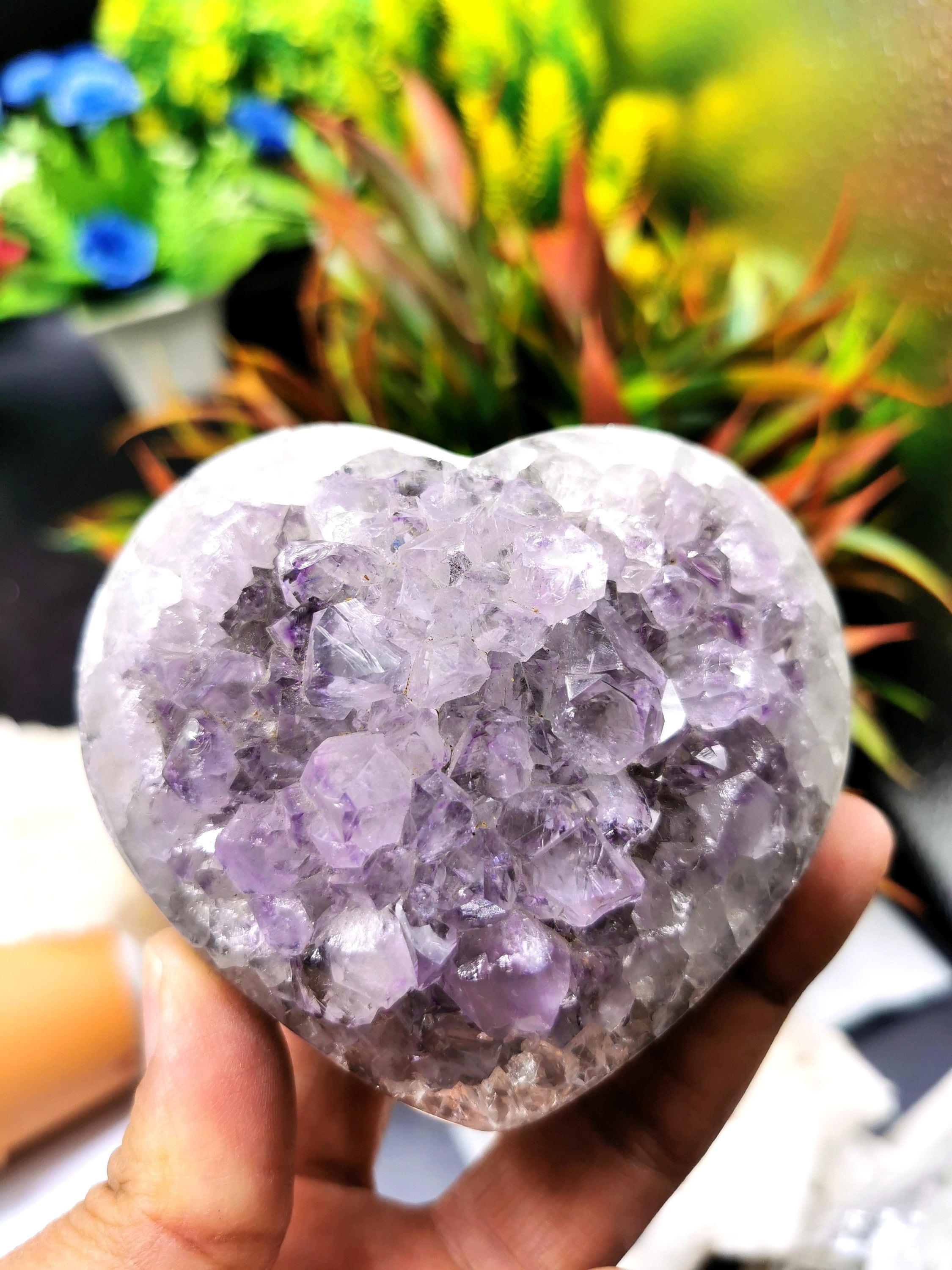 Large Amethyst Heart-shaped Geode Cluster - Etsy