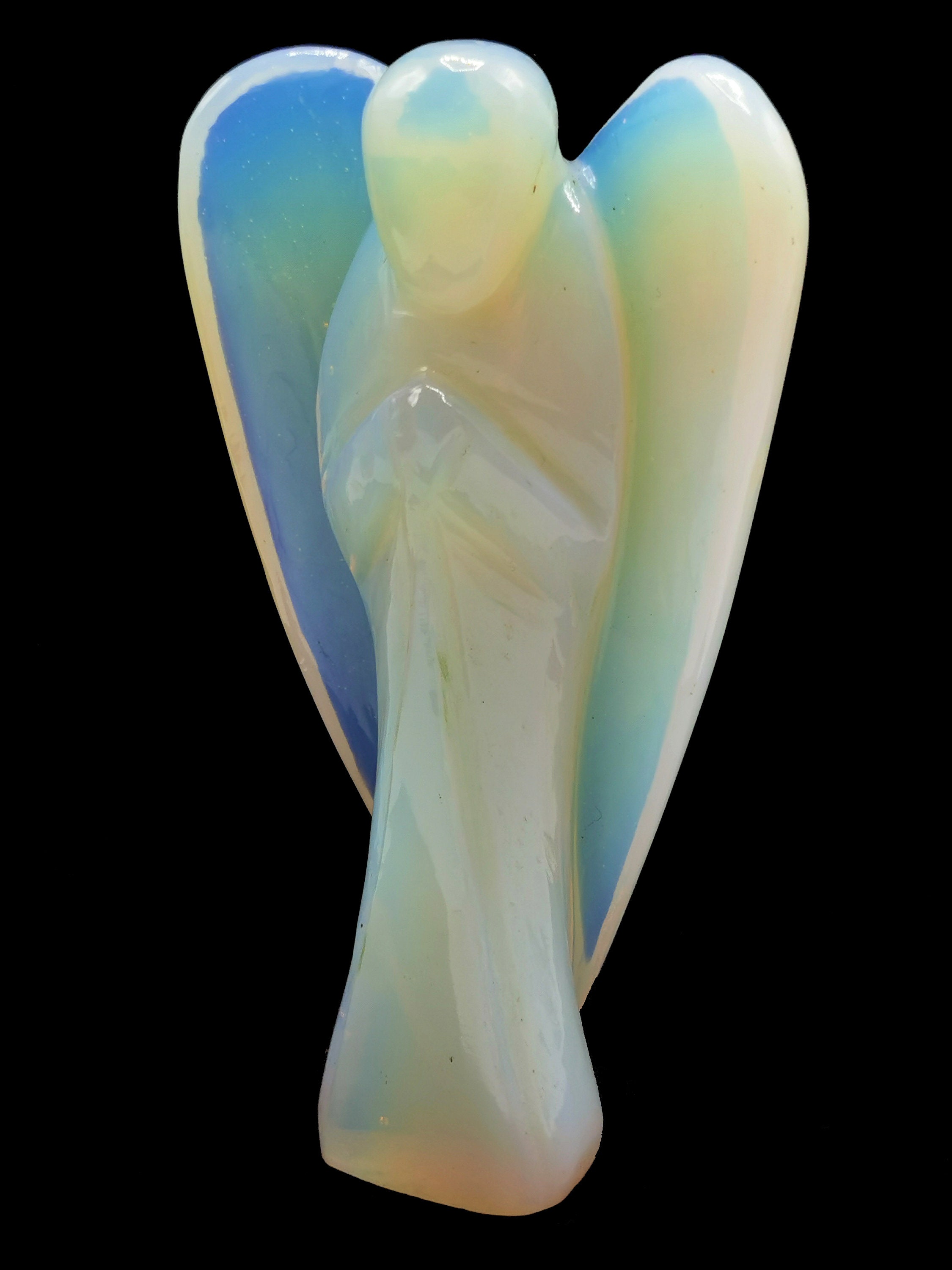 Opalite Angel Figurine Crystal Healing / Reiki / Chakra 5 - Etsy