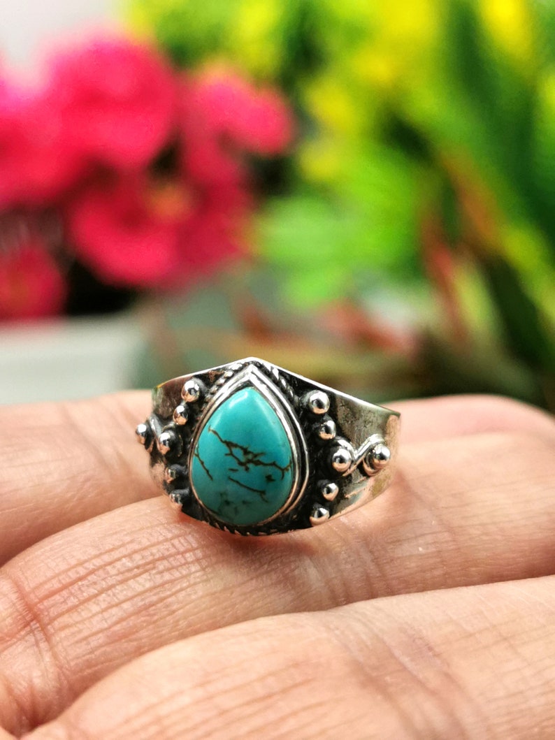 Elegant and Beautiful Blue Turquoise Ring in 925 Sterling - Etsy