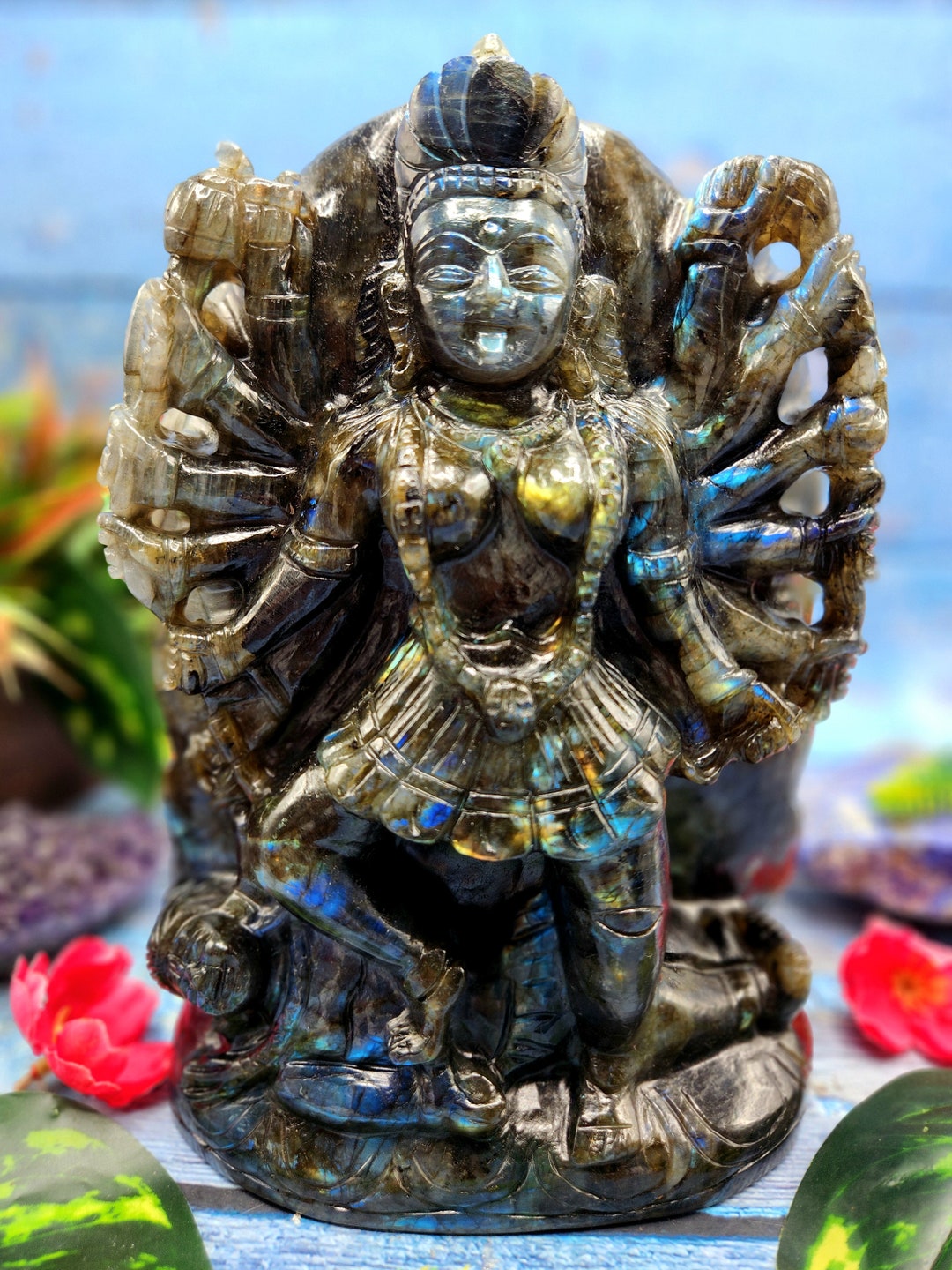 Goddess Kali/kaali Statue in Labradorite Stone - Embrace Transformation ...