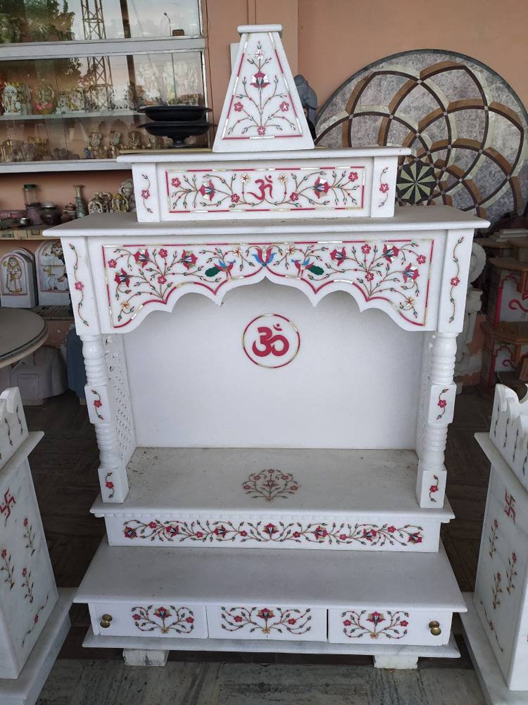 Inlay Marble Temple,marble Pooja Mandir,marble Mandir - Etsy Inlay Marble Temple,marble Pooja Mandir,marble Mandir - Etsy