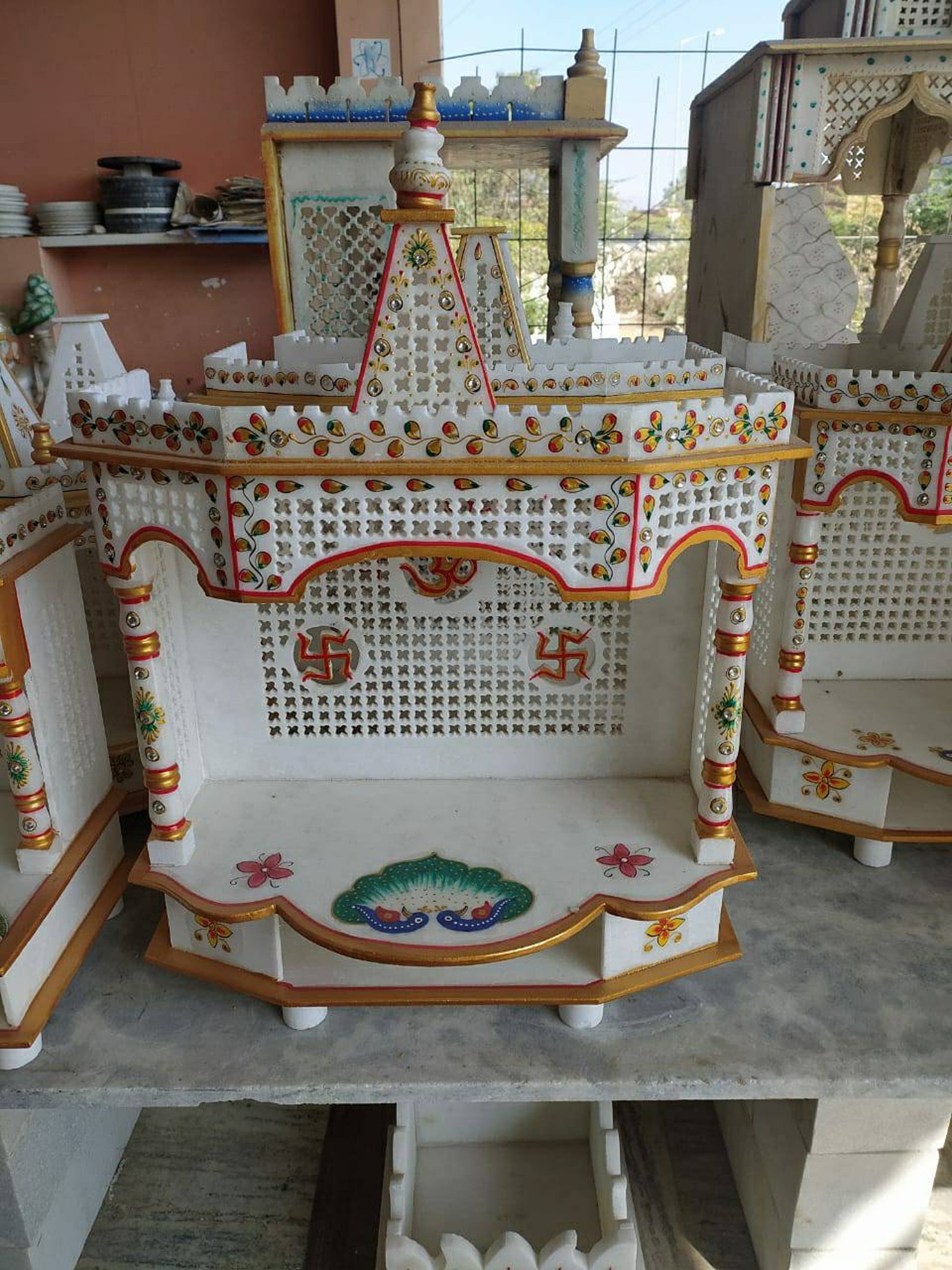Small Marble Temple, White Marble Temple for Home,office,religious ...