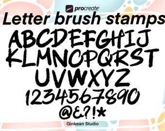 Procreate Stamps, 28 Alphabets Brush Stamp Procreate, Procreate Brushes ...