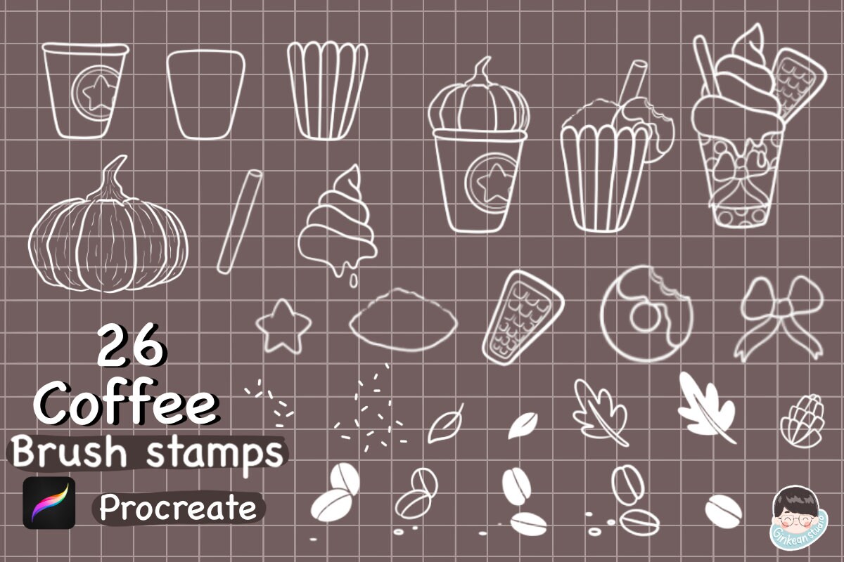 26 Coffee Procreate Stamps | Coffee Procreate - Etsy