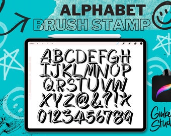 Graffiti Alphabet Procreate Stamp Brush Set - Etsy