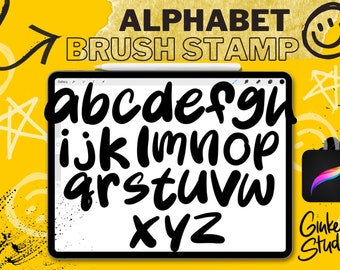 Graffiti Alphabet Procreate Stamp Brush Set - Etsy