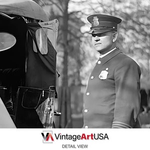 1920s Prohibition Wall Art Police Officer With Alcohol Photo Car Crash ...