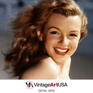 Marilyn Monroe Bikini Photo Print - 1946 First Modeling Shoot Swimsuit Young Beach Seaside ...