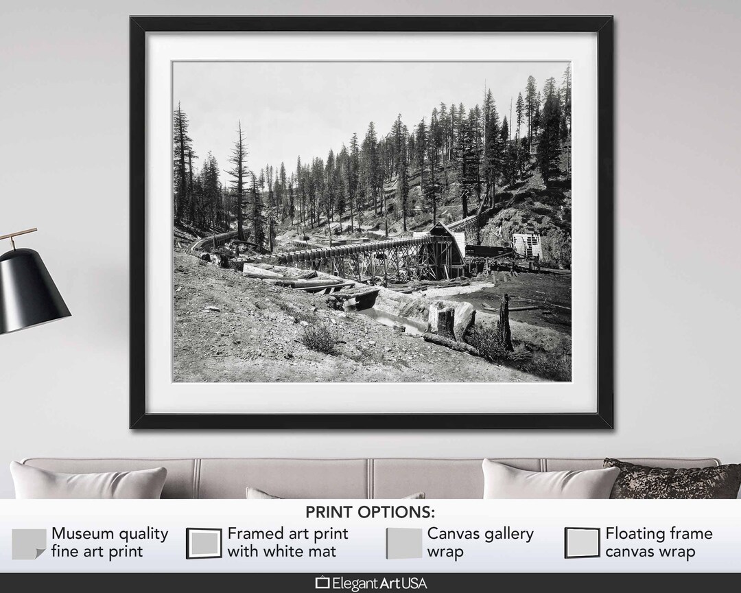 1800s Sawmill Logging Photo, Antique Forest Print, Rustic Home Decor - Etsy