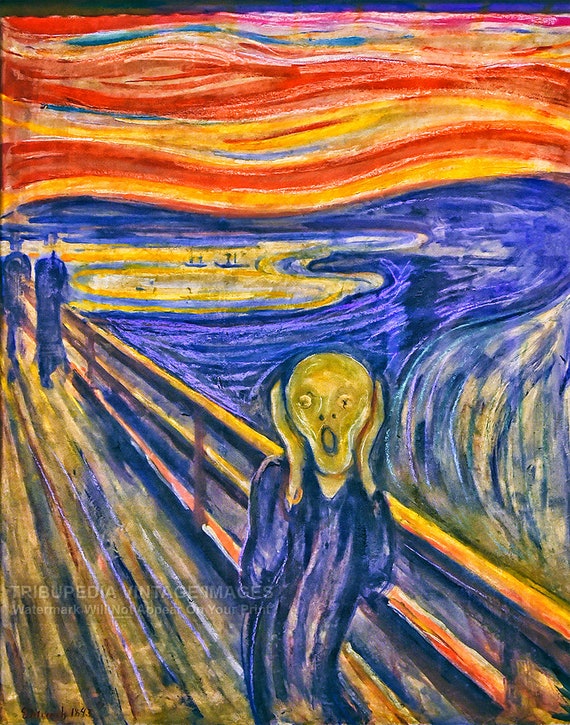 Edvard Munch The Scream 1893 Expressionism Art Poster Print 36x24in