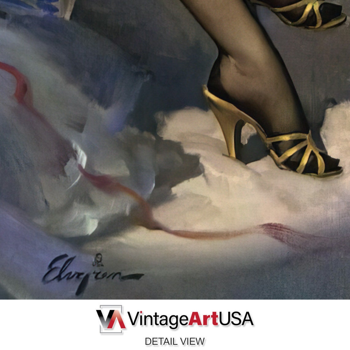 1956 Gil Elvgren Sexy Pin-up Girl Print Vintage Silk - Etsy