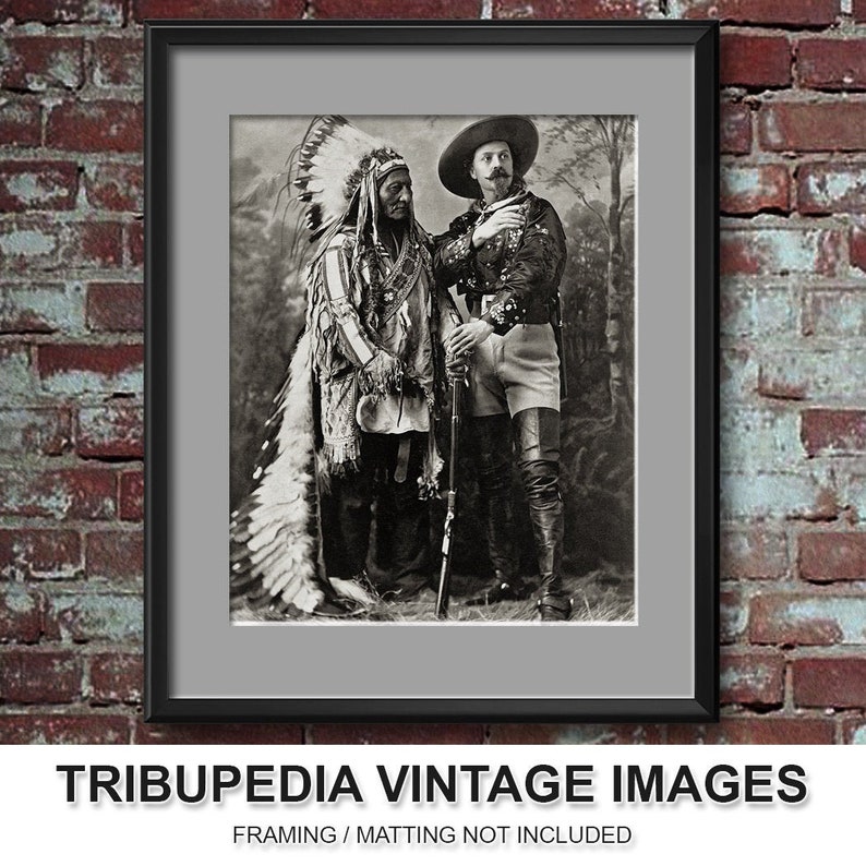 Antique 1885 Chief Sitting Bull and buffalo Bill - Etsy