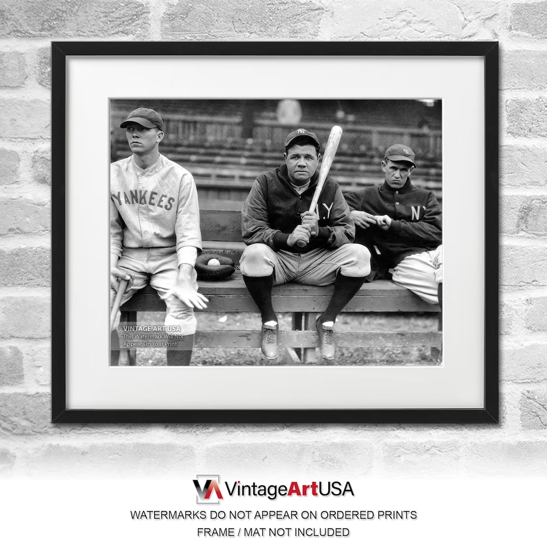 1930 Babe Ruth Photo Print New York Yankees Wall Art Teammates Bill ...