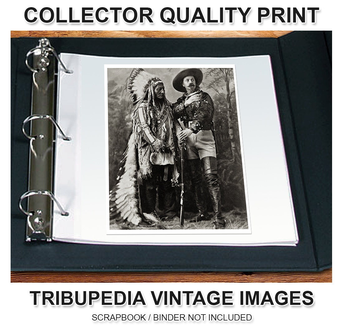 Antique 1885 Chief Sitting Bull and buffalo Bill - Etsy