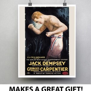 Vintage 1921 Boxing Fine Art Print * Georges Carpenter Vs Jack Dempsey ...