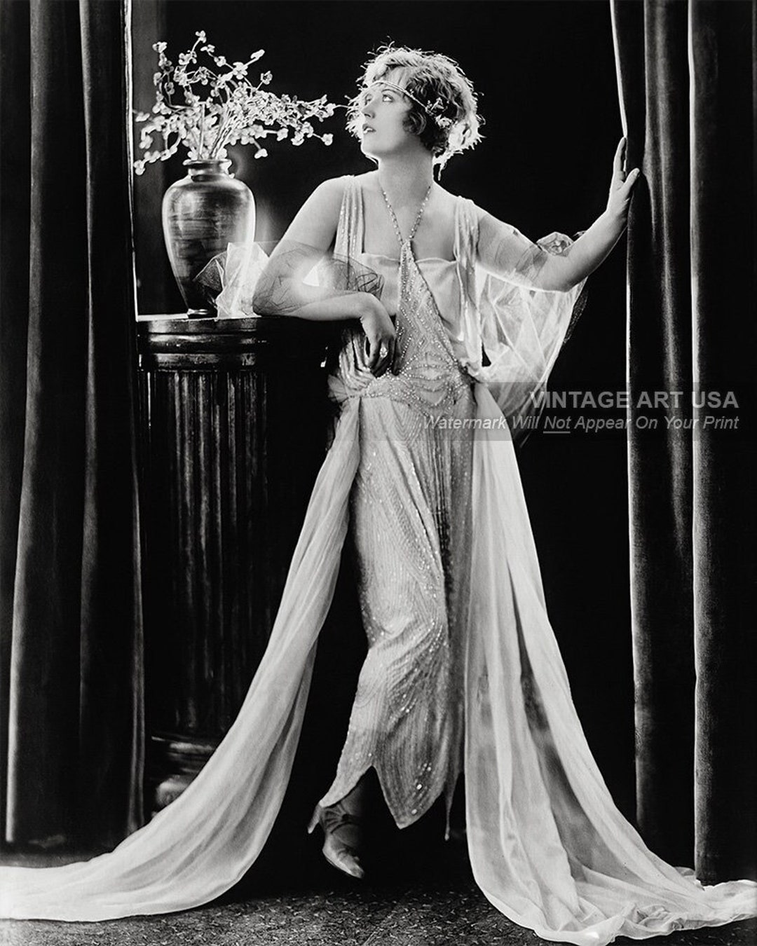 Vintage 1920s Ziegfeld Follies Girl Photo Print - Old Hollywood Actress ...