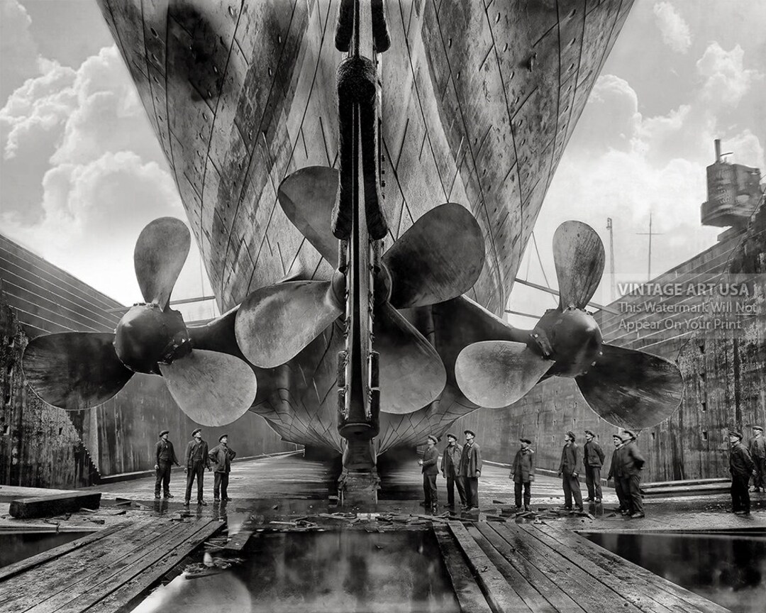 Titanic Sister Ship in Dry Dock Giant Propellers Photograph - Etsy