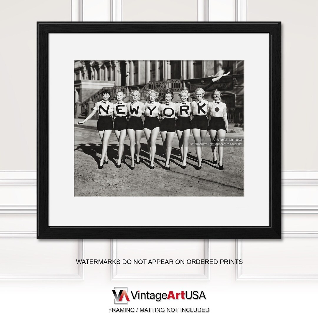 New York Chorus Line Girls Photo Wall Art Vintage 1930s Showgirls NYC ...