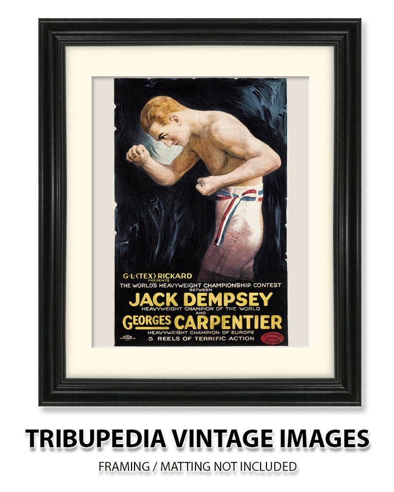 Vintage 1921 Boxing Fine Art Print Georges Carpenter vs Jack | Etsy